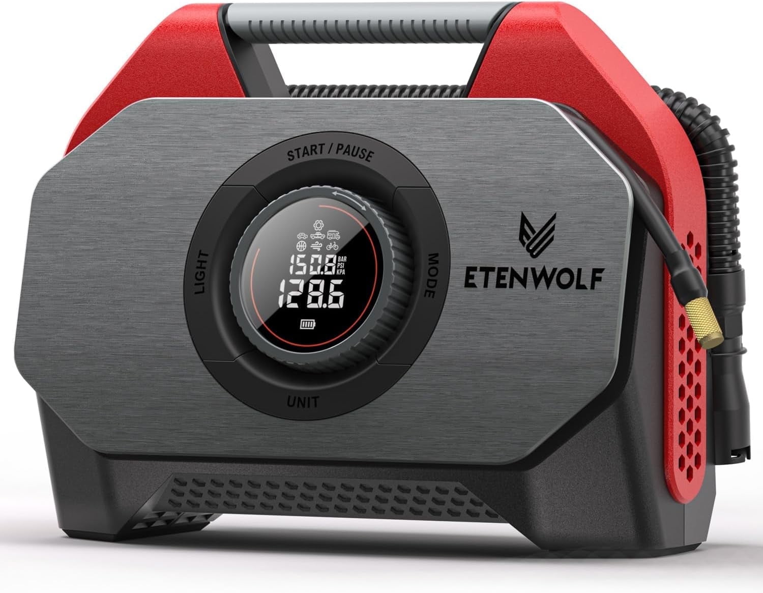 ETENWOLF VORTEX S6SE Cordless Tire Inflator Portable Air Compressor ...