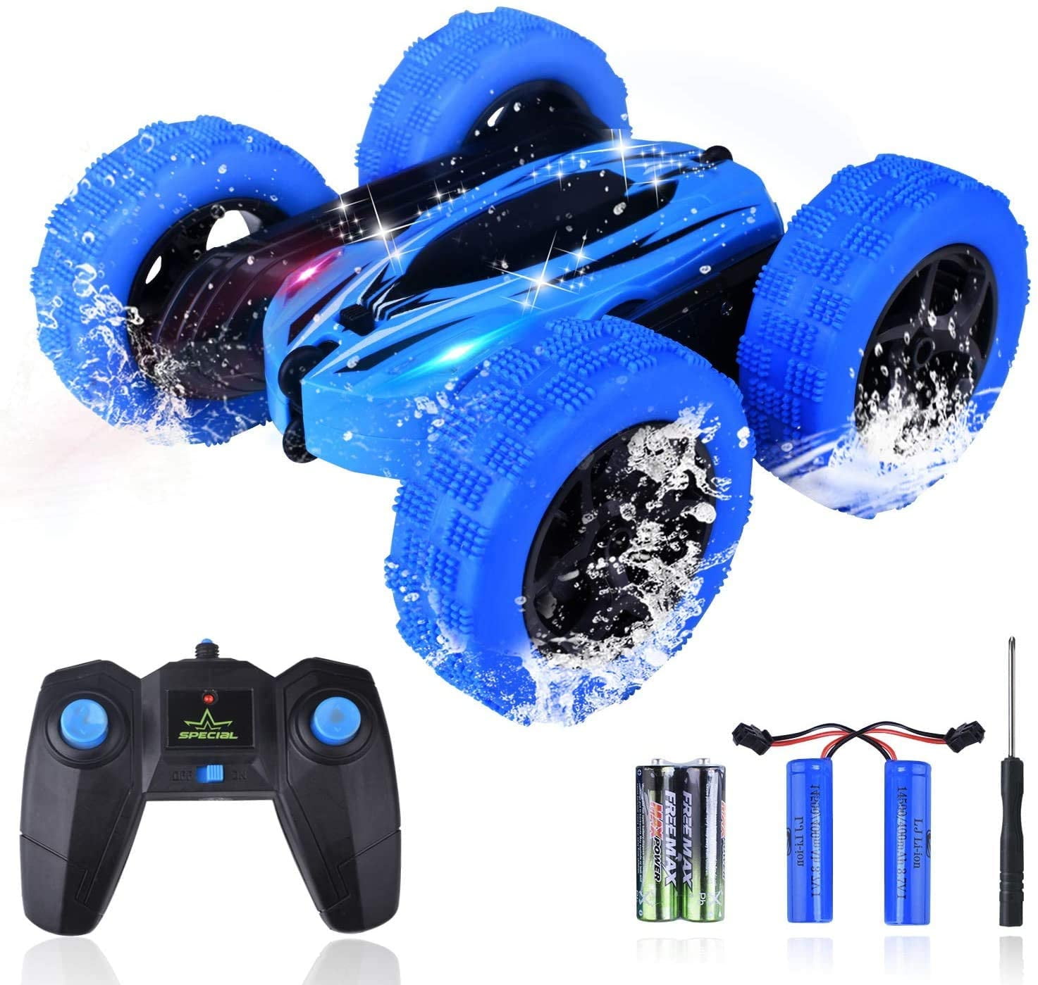 ETEPON Remote RC Stunt Car, RC Racing Toy Car with Two USB Rechargeable ...