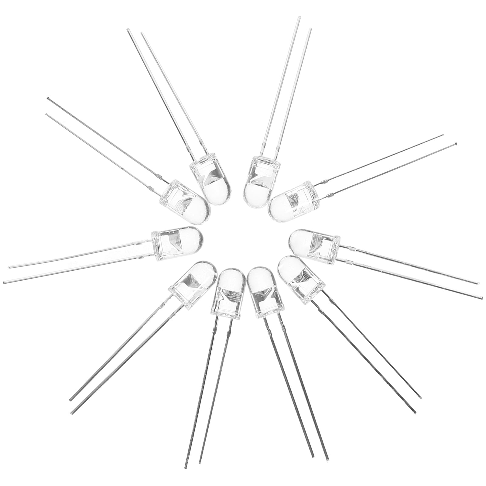 ETEREAUTY 10pcs 10mm Diameter 400-405nm Ultra Bright UV LEDs - Walmart.com