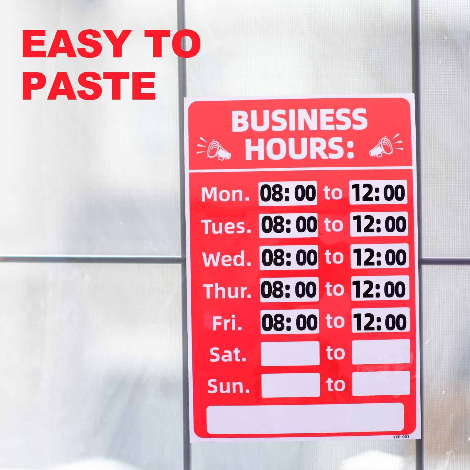 ETEREAUTY 2Pcs Store Opening Signs Decal Red PVC Self Adhesive for Bank ...