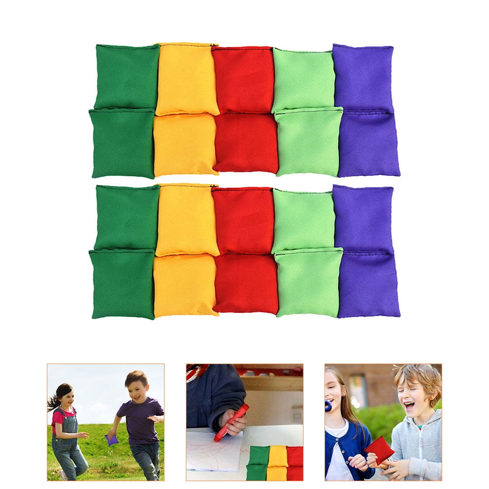 ETEREAUTY 5 Pieces Small Bean Bags Bulk Mini Colorful Nylon Bean Bags ...