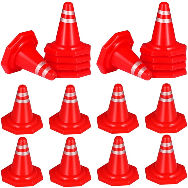 ETEREAUTY 50 Pcs Miniature Traffic Cones Road Toys Sandbox Barricades ...