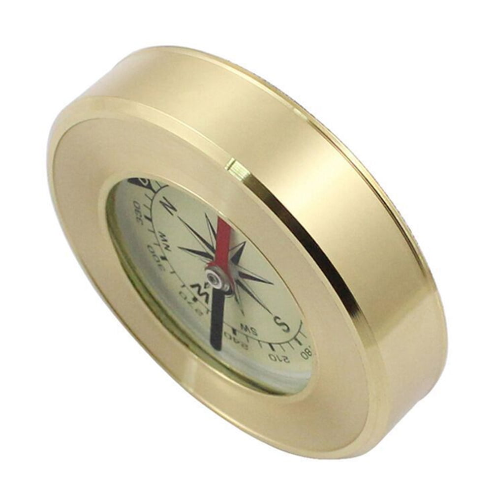 ETEREAUTY Brass Compass Waterproof Camping Compass Pocket Style Brass ...