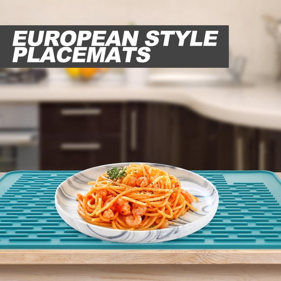 ETEREAUTY Eco Friendly Green Anti Slip Table Mat with Heat Resistance ...