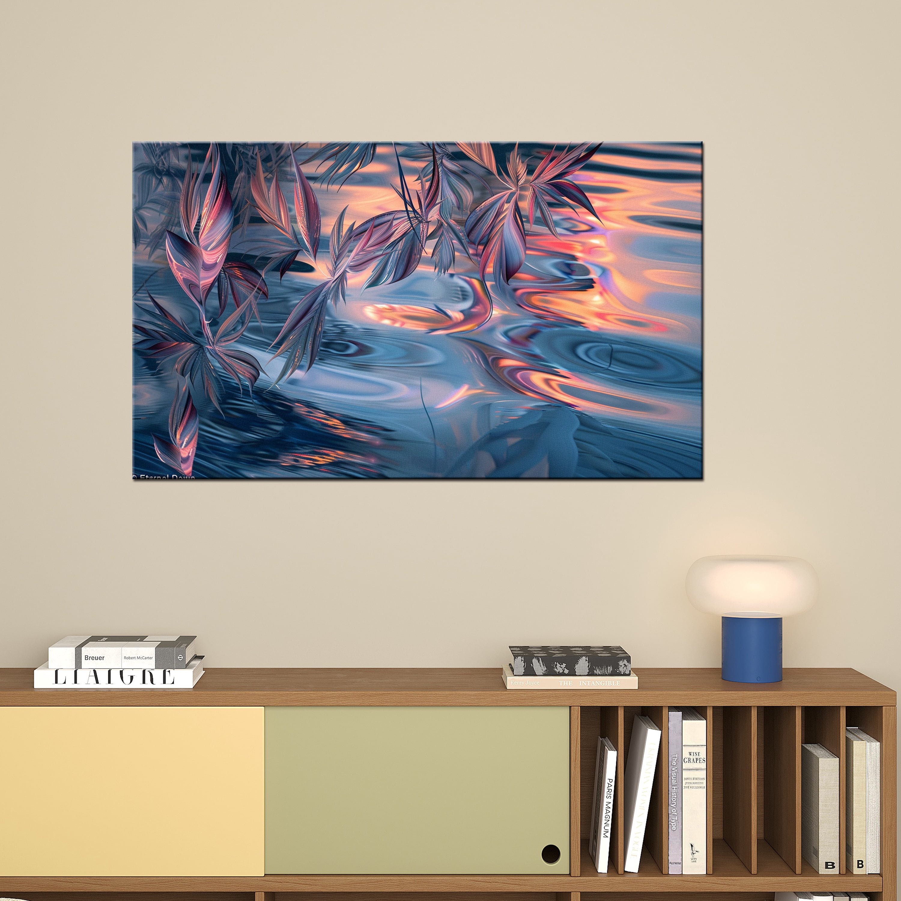 ETERNAL MORNING- A Dream of Phantom Leaves Reflecting Water (16 "x24 ...