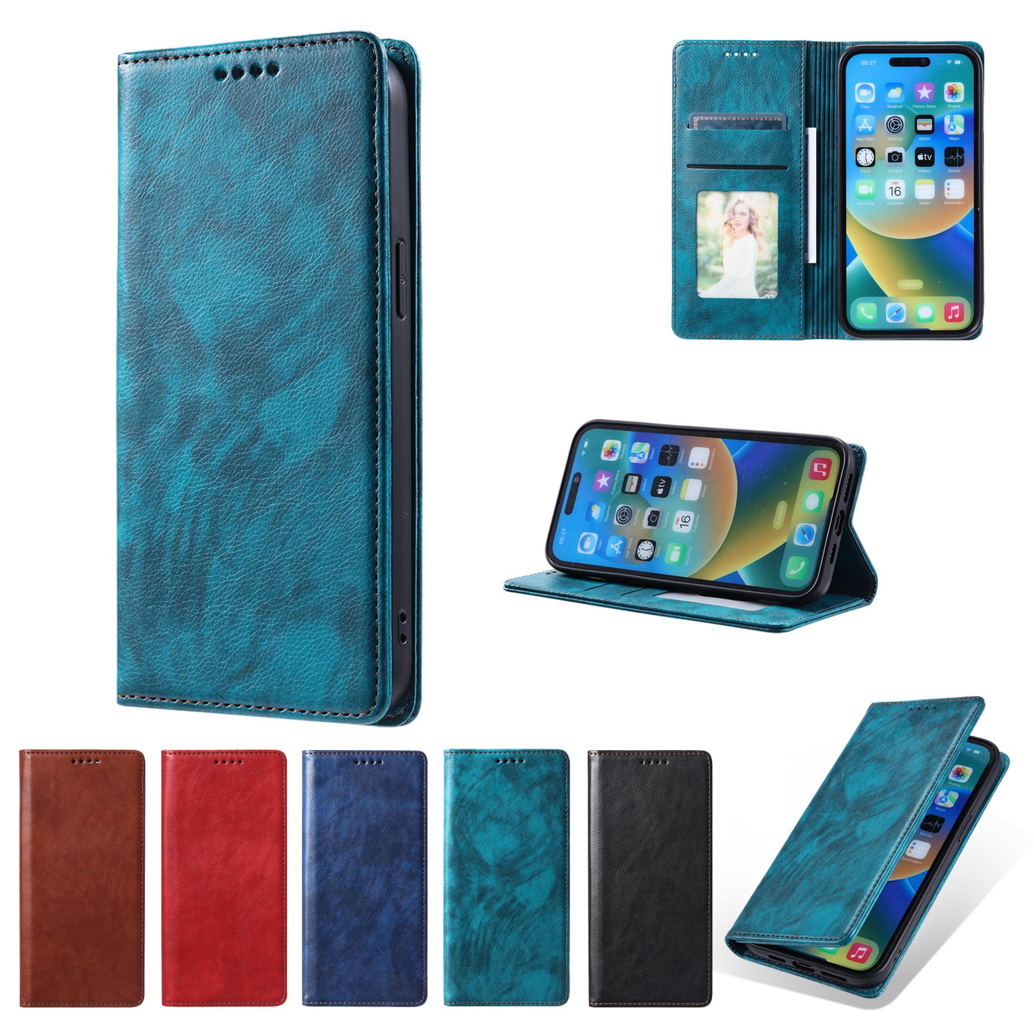 ETFAST Wallet Flip Leather Case For For Redmi 13C 11A 10C 10Power 9C 9A ...