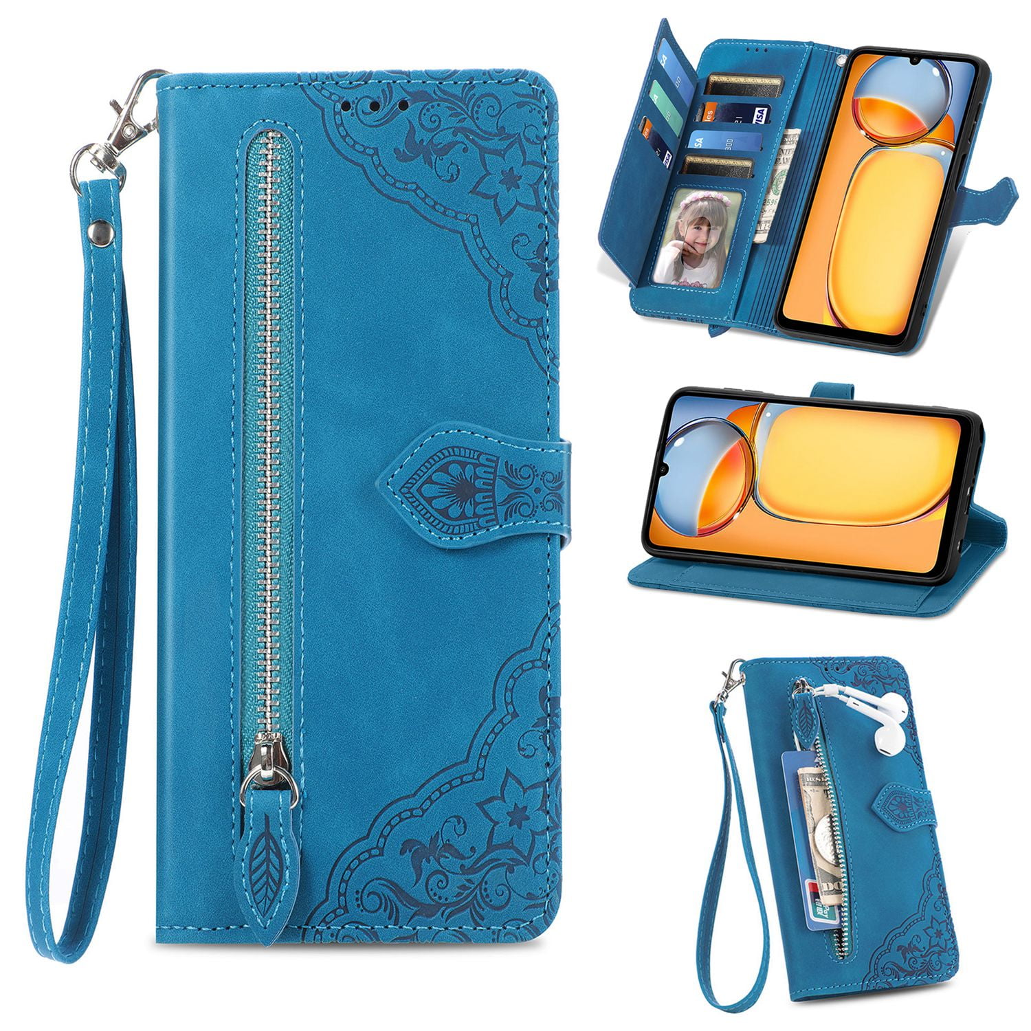 ETFAST Wallet Multi Card Slot Flip Zipper Leather Case For VIVO S18 Pro ...