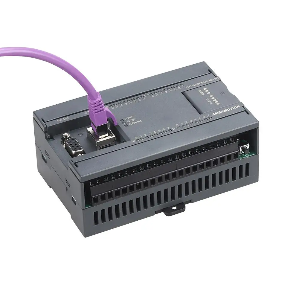 ETH-MODBUS-IO16R ETH-MODBUS-IO16T Modbus Convert Ethernet Module 16 Input 16 Output Support S7 ...