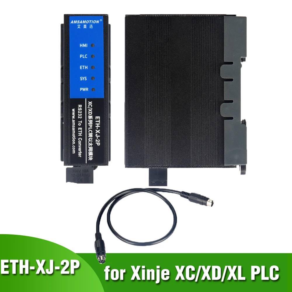 ETH-XJ-2P RS232 To ETH Converter Ethernet Module for XINJE XC/XD/XL PLC Serial Port Transfer ...