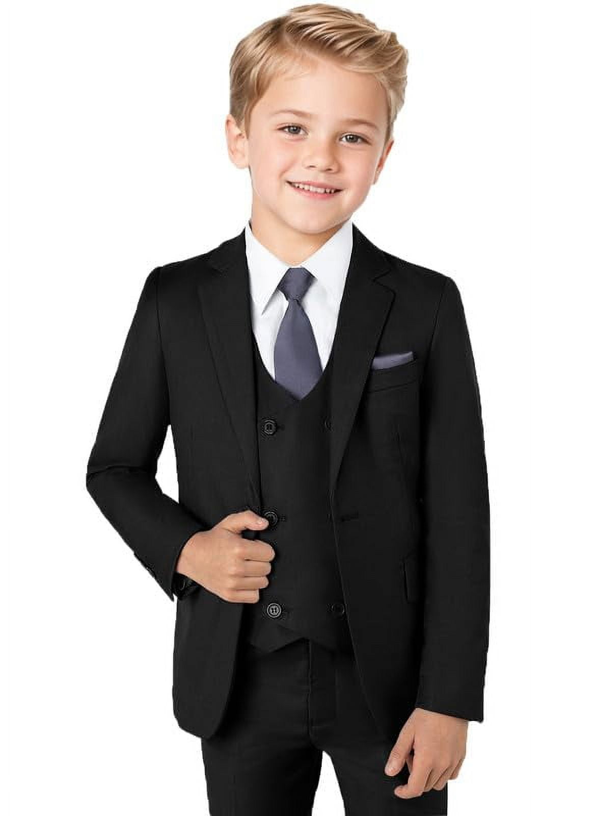 ETHAN 3 Piece Boys Suit for Wedding Slim Fit Suit for Kids Formal ...