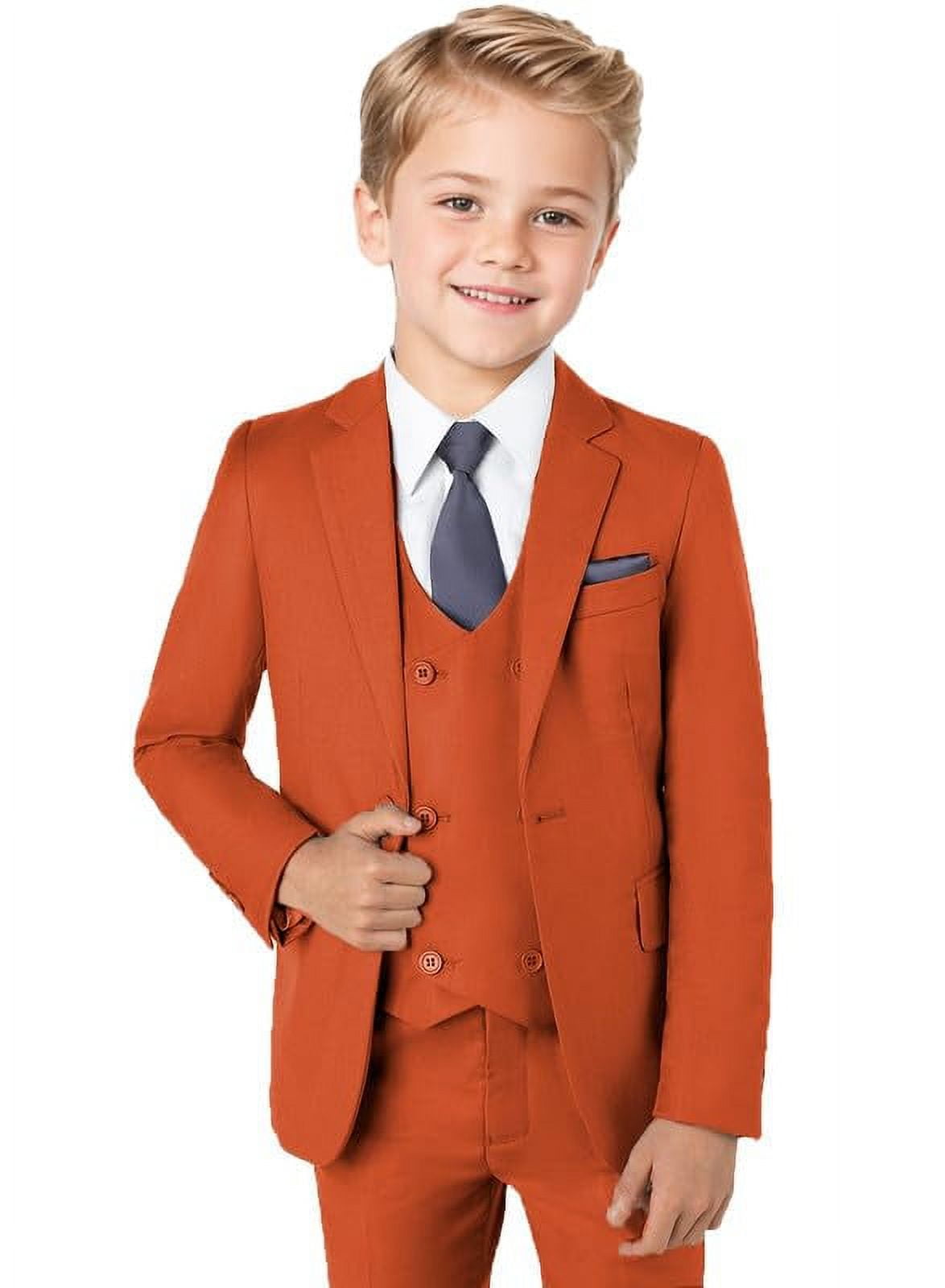 ETHAN 3 Piece Boys Suit for Wedding Slim Fit Suit for Kids Formal ...