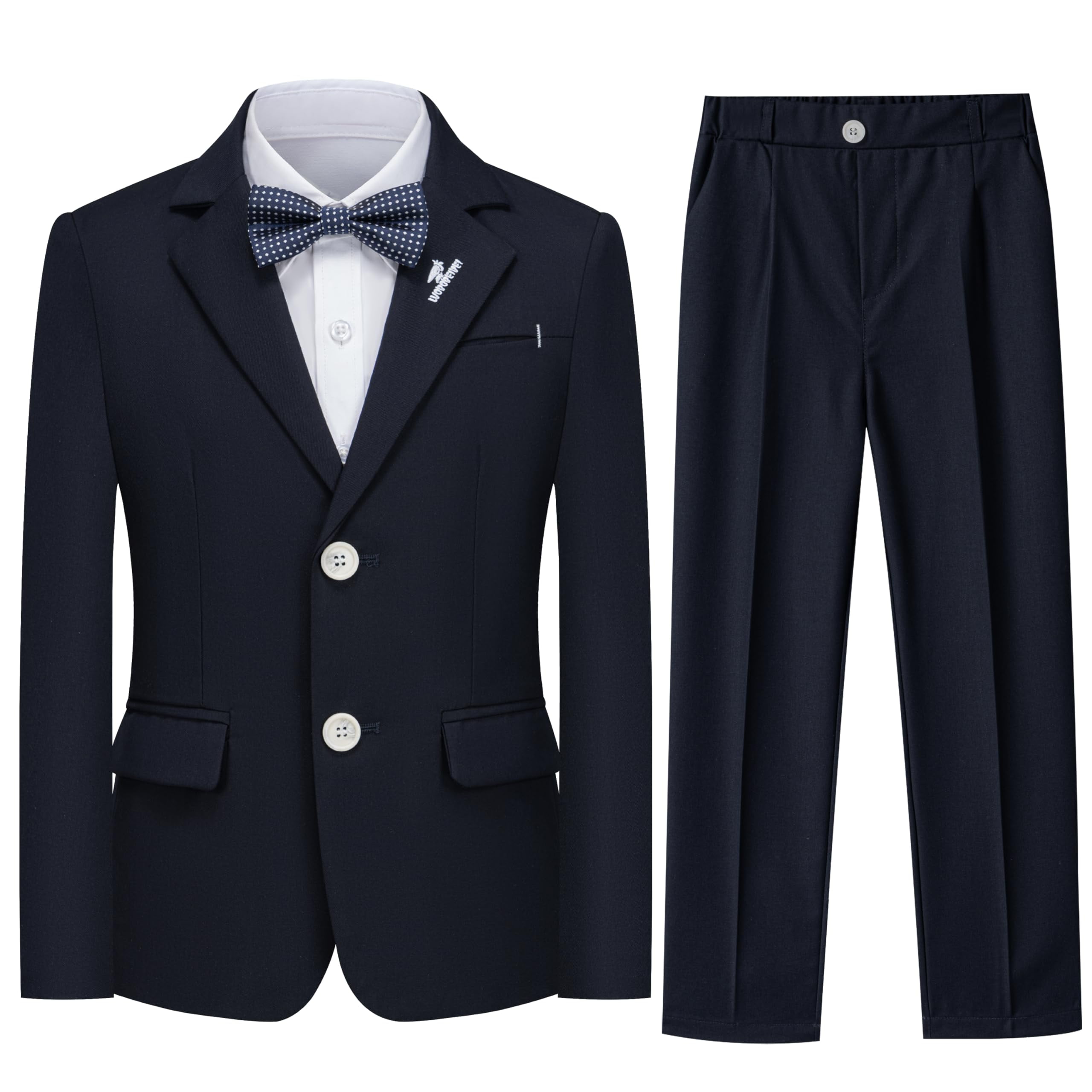 ETHAN 3 Piece Boys Suits for Party Slim Fit Formal Plaid Striped Suit ...