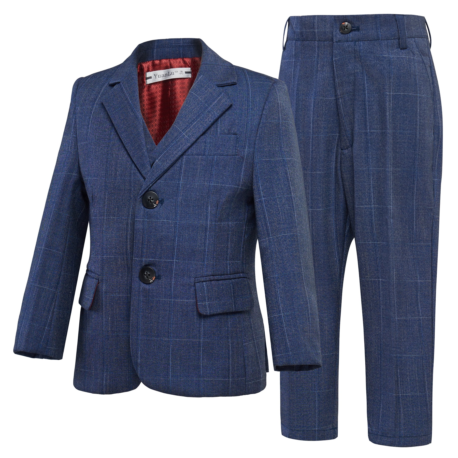 ETHAN 3 Piece Kids Suit for Boys with Colorful Boy Formal Outfit Suit ...