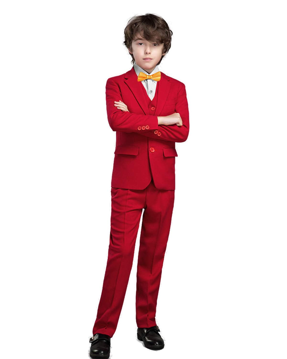 ETHAN 3 Piece Red Slim Fit Elegant Suit for Boys for Wedding Dress ...