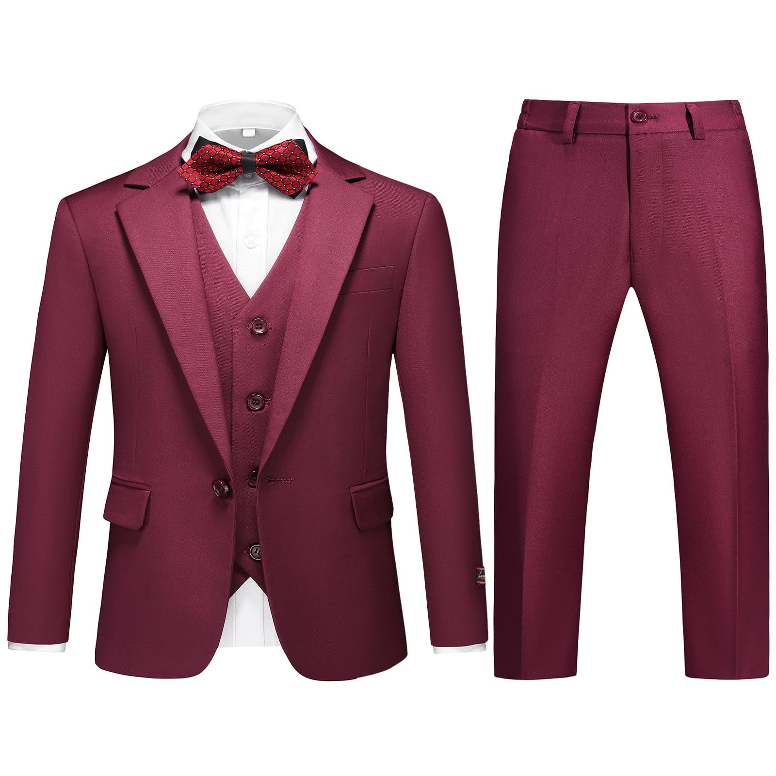 ETHAN 3 Pieces Boys Suits for Wedding One Button Slim Fit Boys Suit for ...