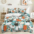 ETHAN 3Pcs Cat & Dog Theme Bedding Set Duvet Cover Sets Super Soft Boy ...