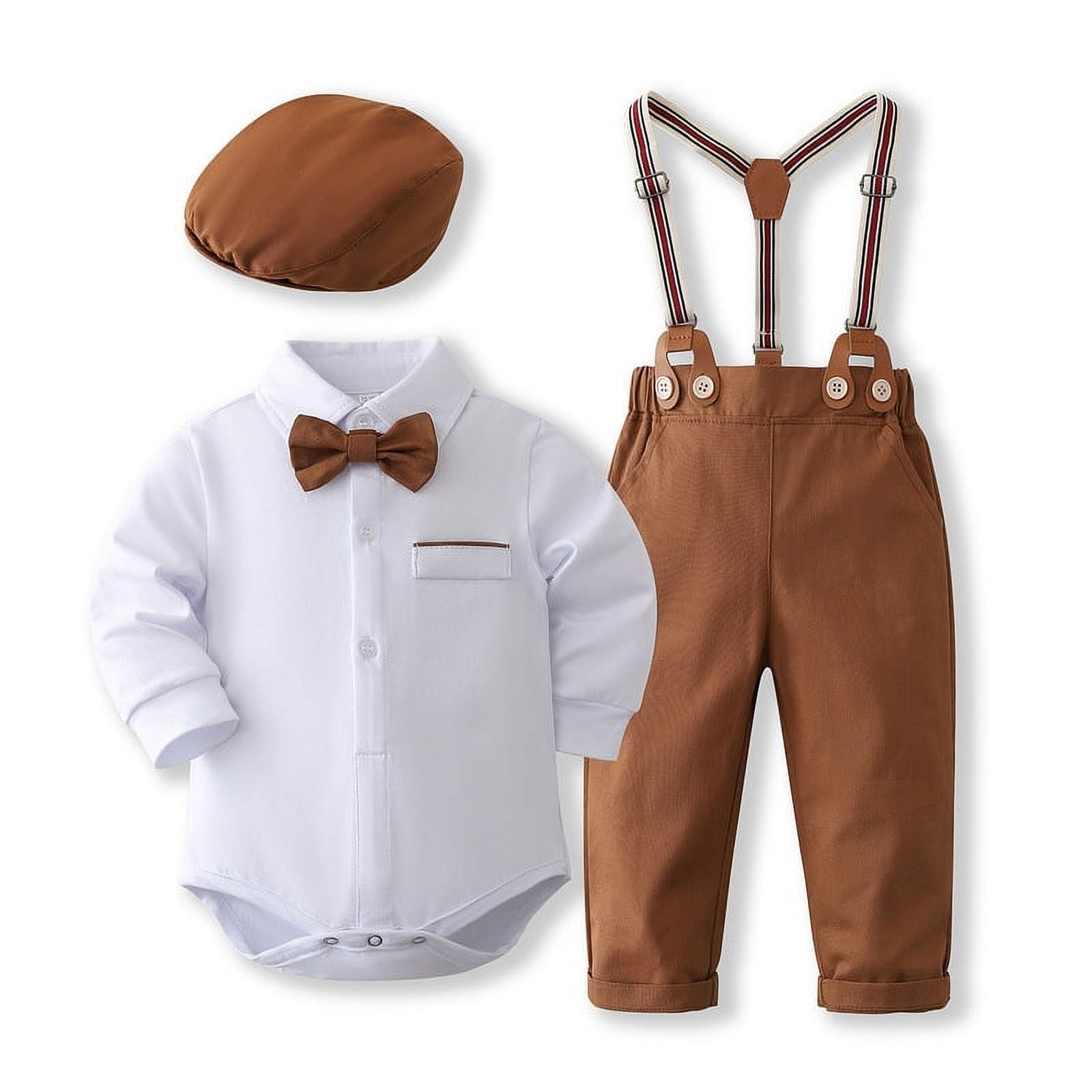 ETHAN Baby Boy Dress Suit Clothes Sets Infant Tuxedo Gentleman Suits ...