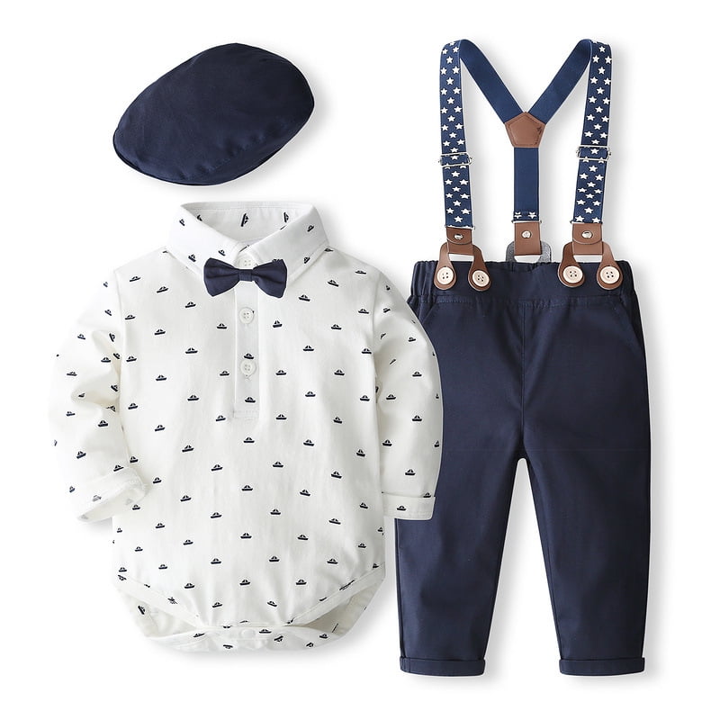 ETHAN Baby Boy Dress Suit Clothes Sets Infant Tuxedo Gentleman Suits ...