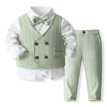 famuka Baby Boy Two Piece Suit Coat and Romper Outfit Infant Formal ...