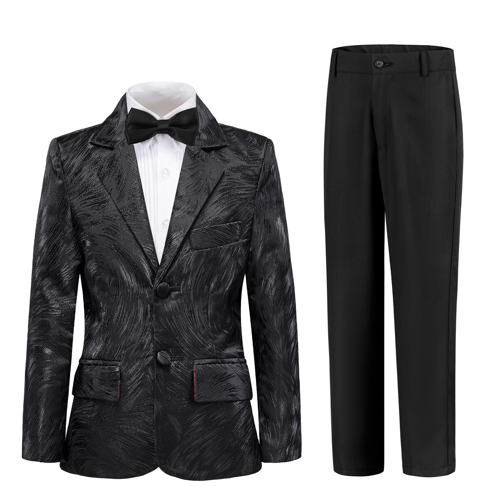 ETHAN Boy Suits Formal Tuxedo Wedding Prom Suit for Teens Boys Jacquard ...
