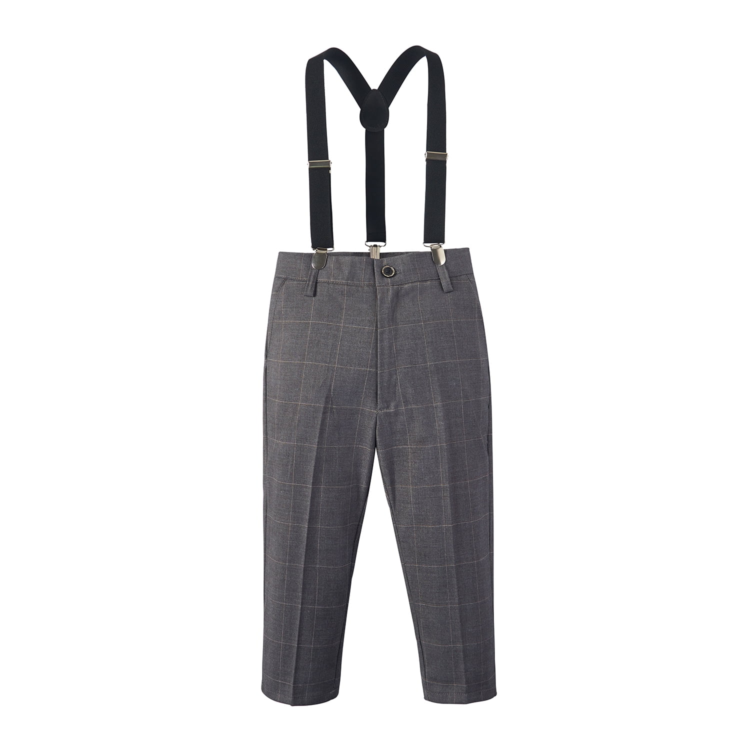 ETHAN Boys Dress Clothes Boys Formal Outfit Suspenders Adjustable ...