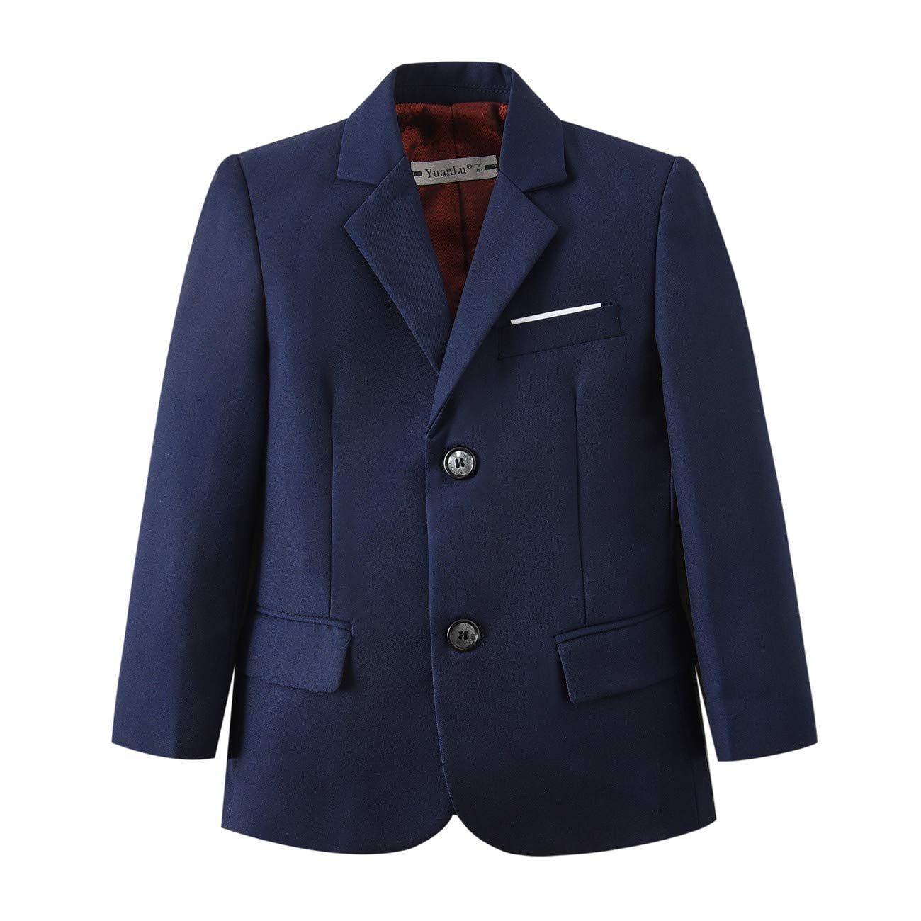 ETHAN Boys Formal Blazer School Jacket Navy Blue Plaid 3T - Walmart.com