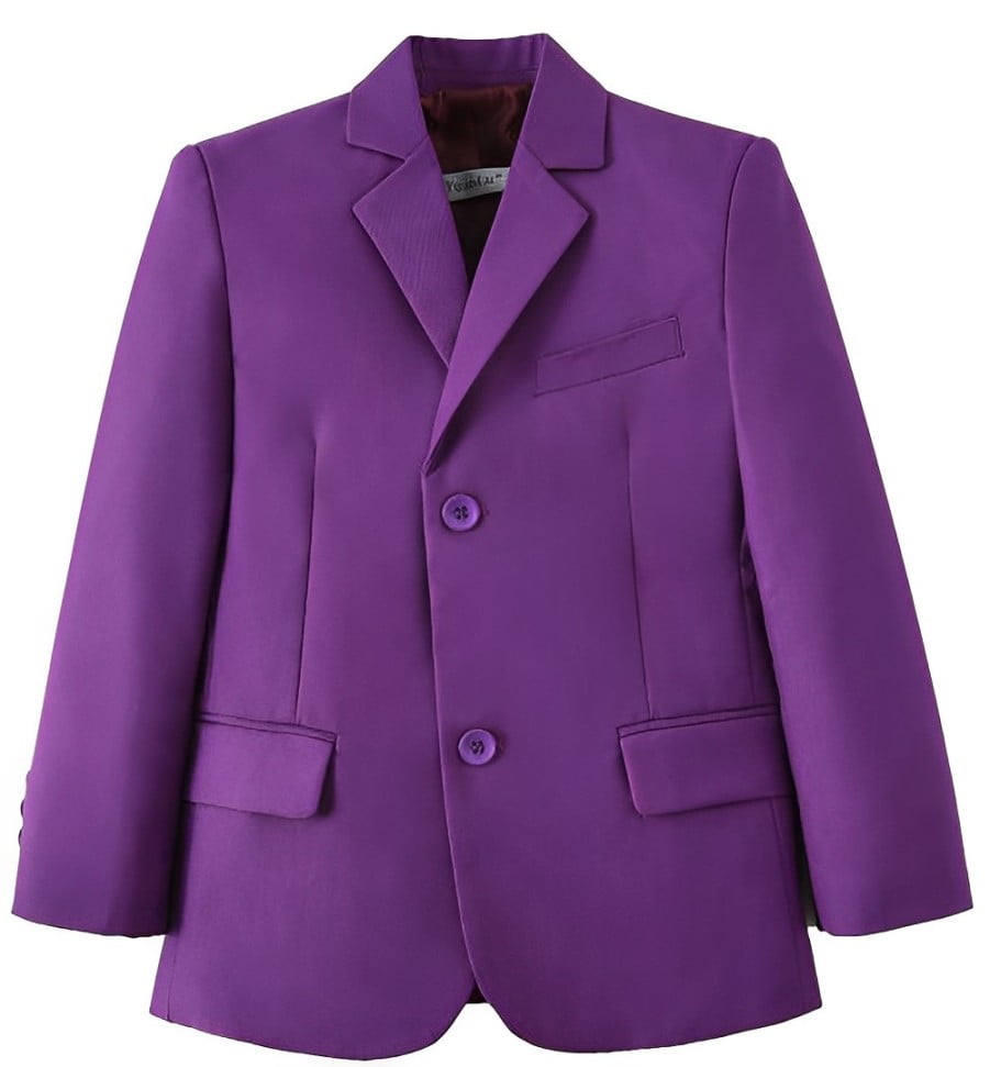 ETHAN Boys Formal Blazer School Jacket Purple Plaid 10 Years - Walmart.com