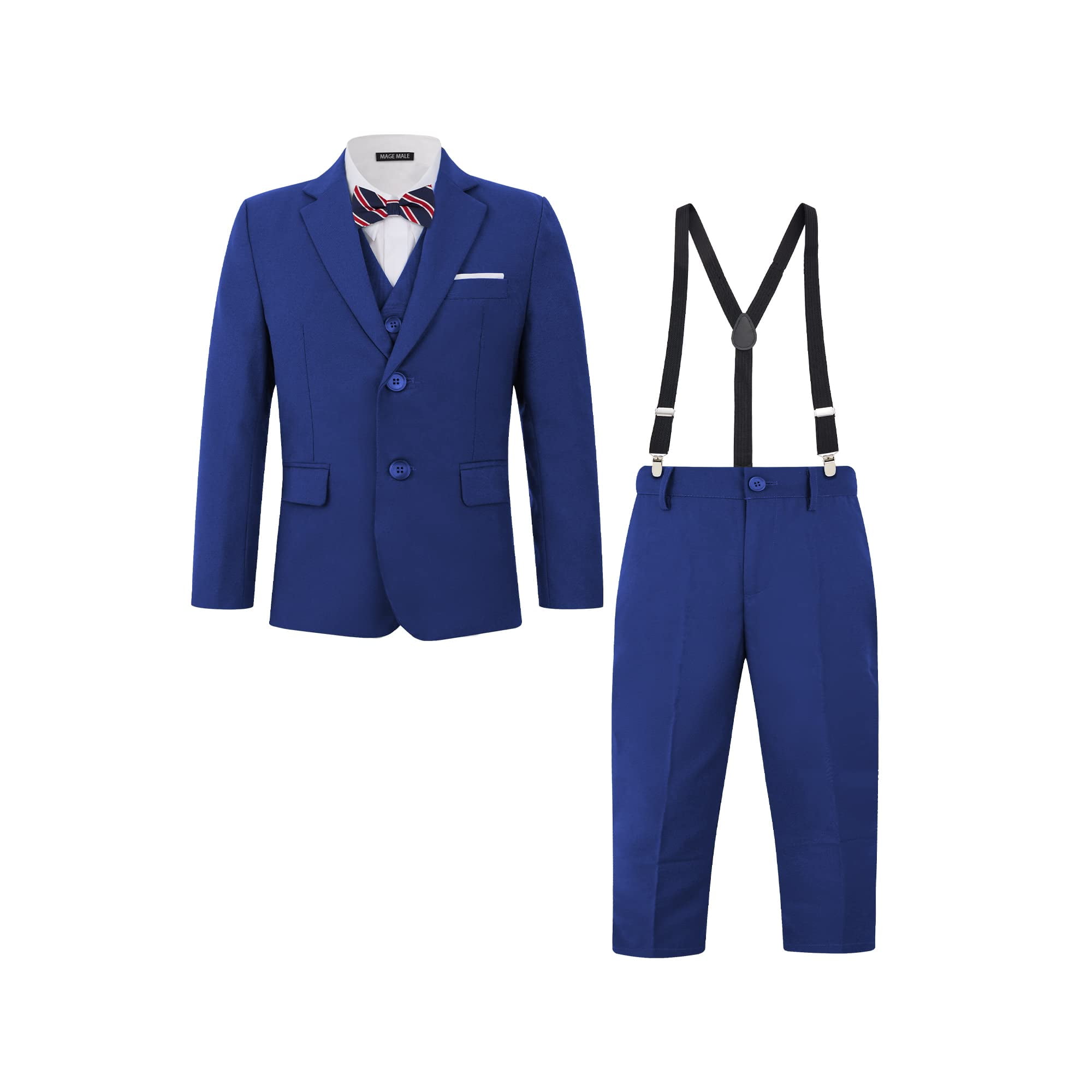 ETHAN Boys Royal Blue Kid Suit for Toddler Teenager Youth Boys Tuxedo ...