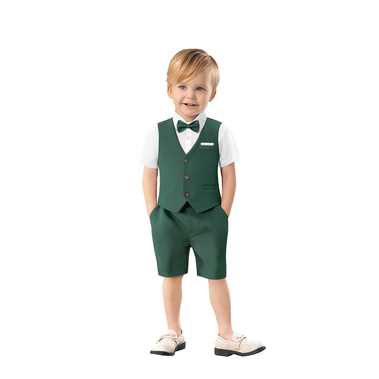 ETHAN Boys Suit Formal Dress Suits Toddler Tuxedo Wedding Suits White ...