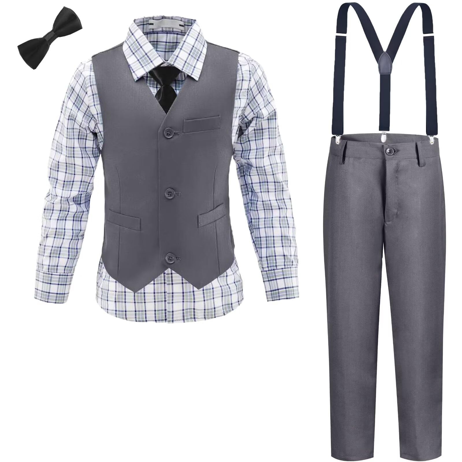 ETHAN Boys Suit Kids Formal Tuxedo Suits for Boys Wedding Outfits Dress ...