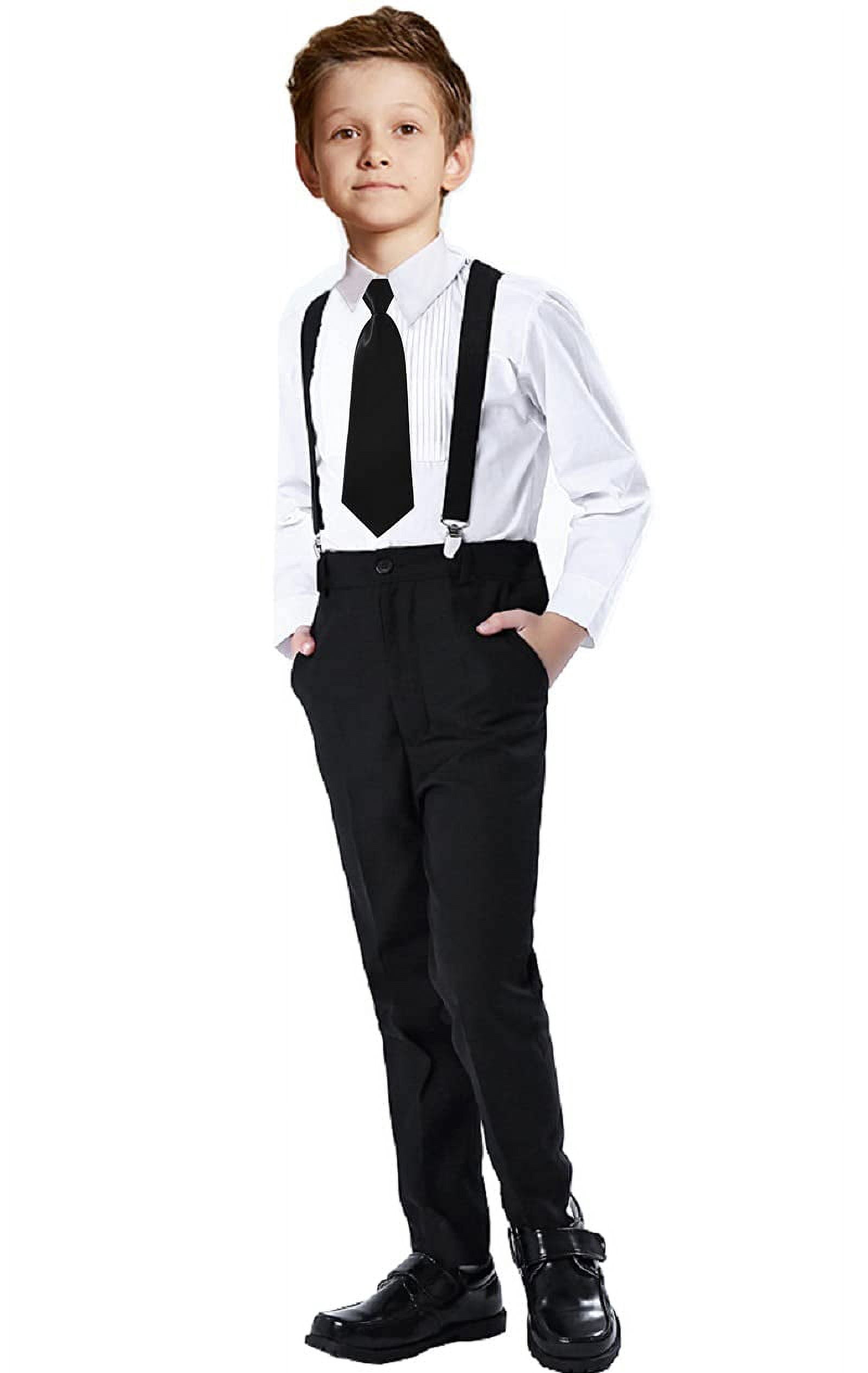 ETHAN Boys Suits Slim Fit Dress Clothes Ring Bearer Outfit for Wedding ...