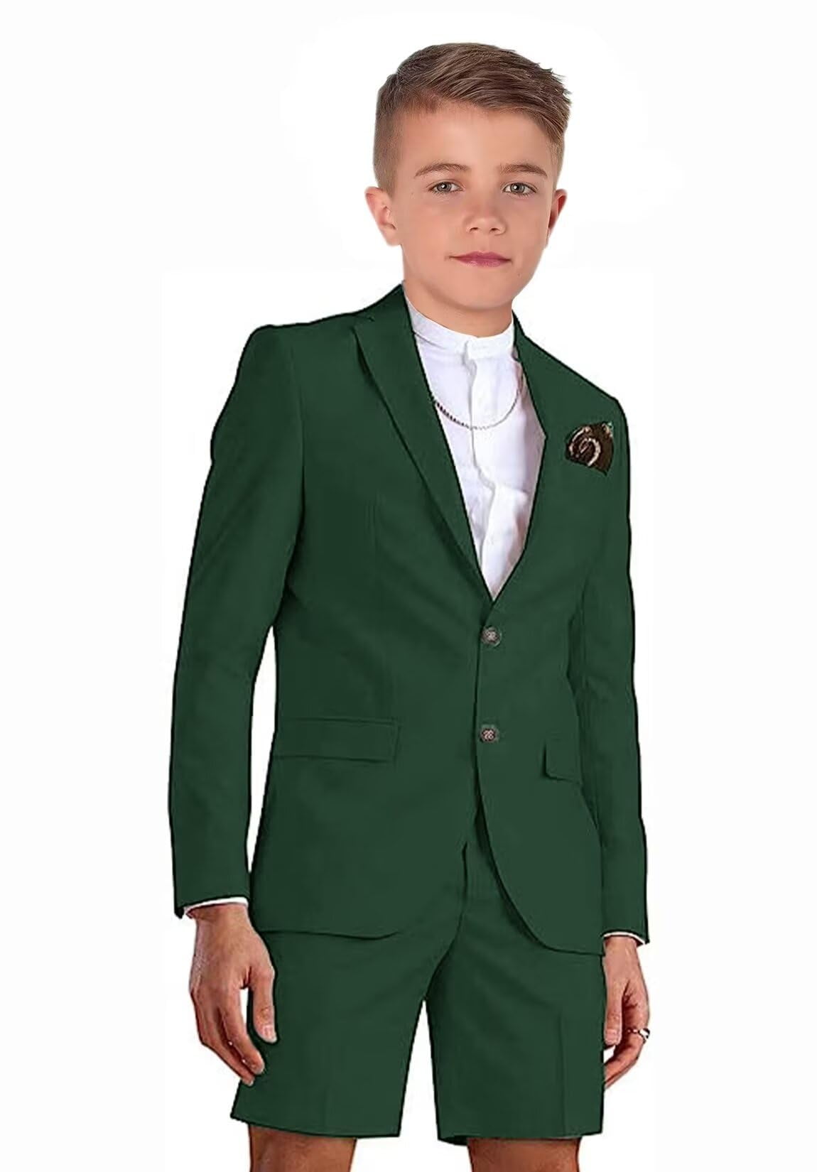 ETHAN Boys's Suit Slim Fit 2 Piece for Teens Double Breasted Suit One Button Formal for Wedding ...