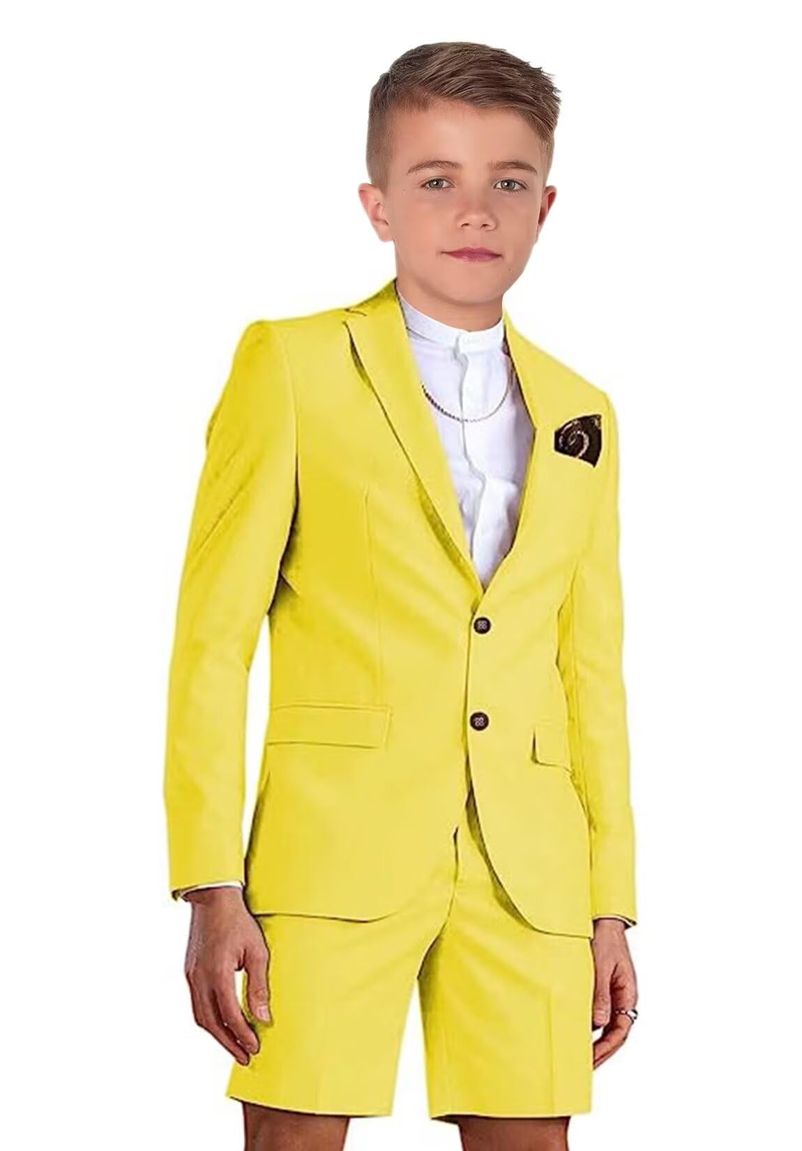 ETHAN Boys's Suit Slim Fit 2 Piece for Teens Double Breasted Suit One ...
