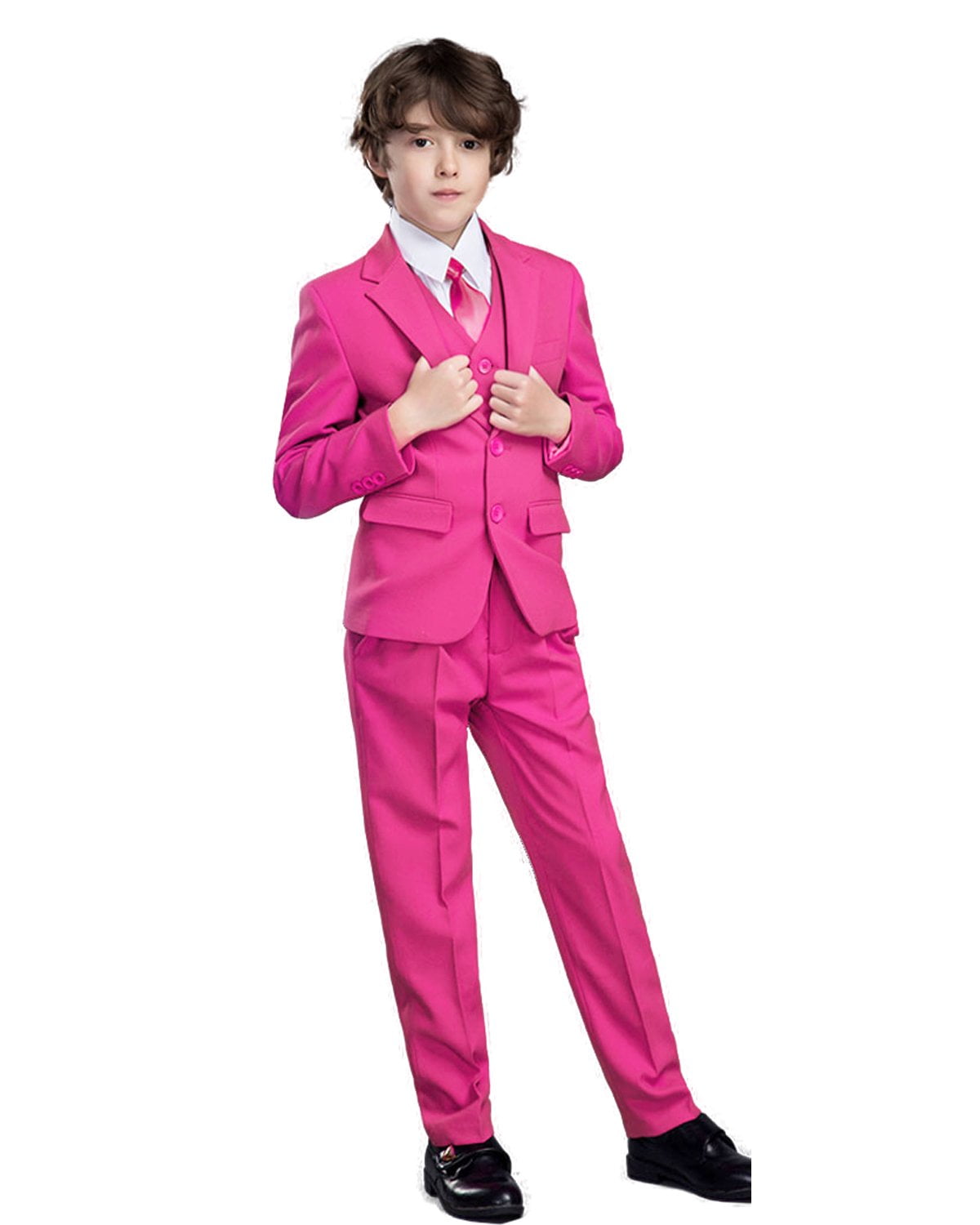 ETHAN Elegant Boys Slim Fit 3 Piece Suit Boys Suit Formal Jacket Coat ...