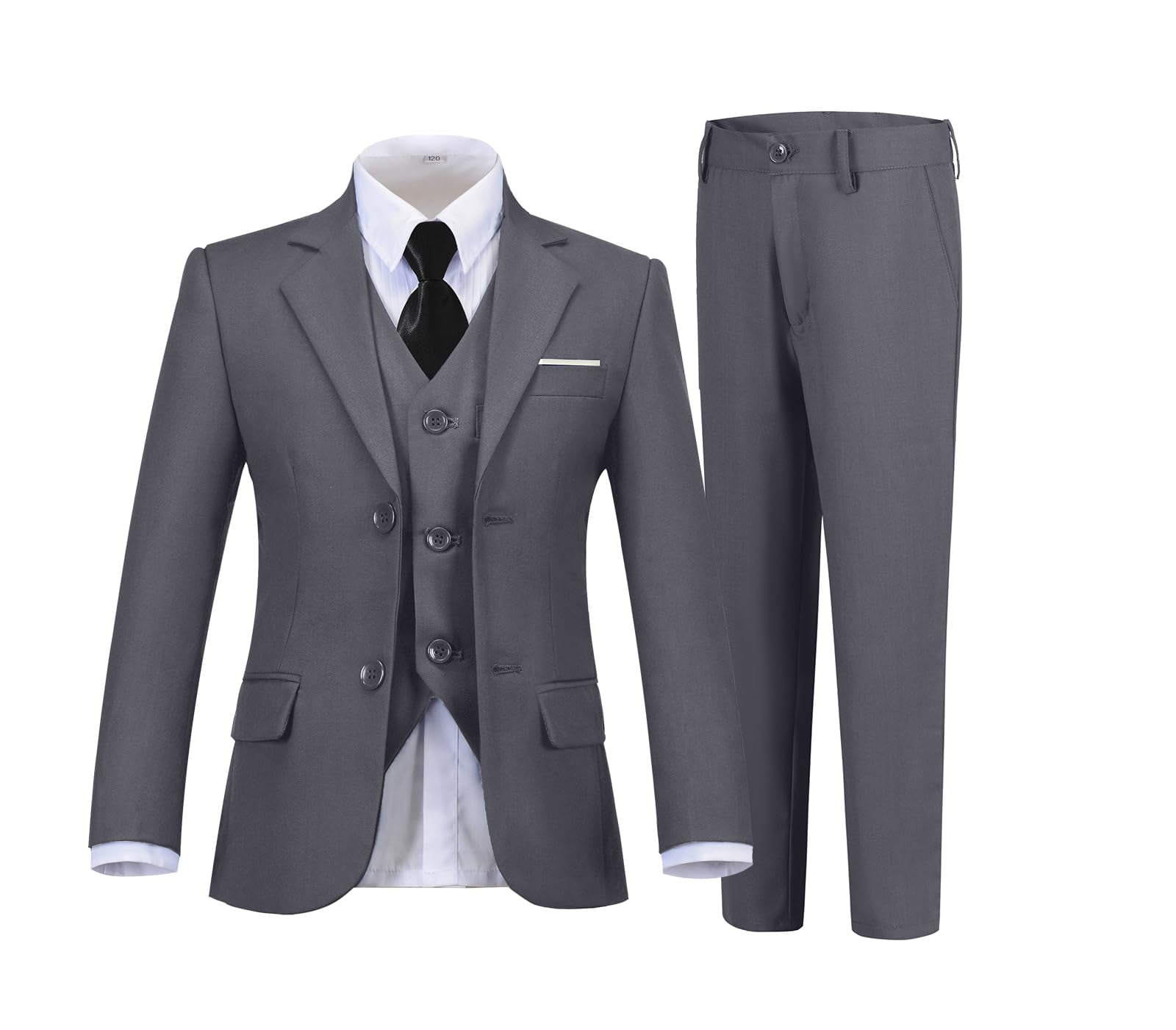 ETHAN Gray Tux Suit for Boys Communion Suits Boys Formal Outfit Elegant ...