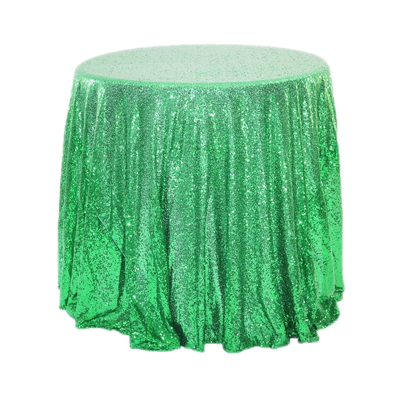 ETHAN Green Sequin Tablecloth 23.6" Round Sparkly Table for Party ...
