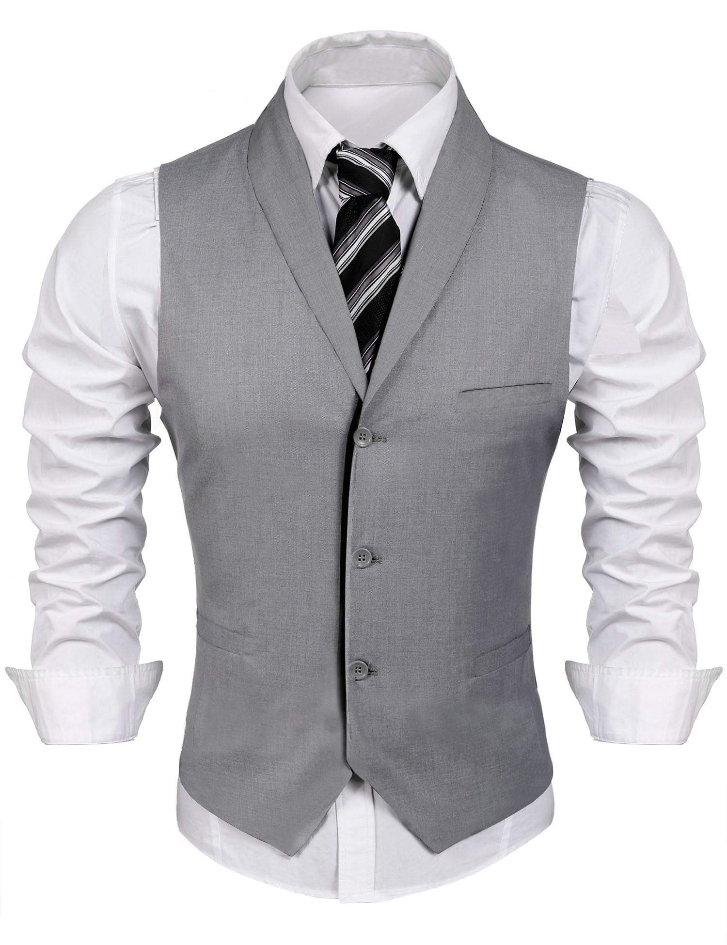 ETHAN Grey Suit Vest for Men Elegantes Steampunk Vest for Men Party ...