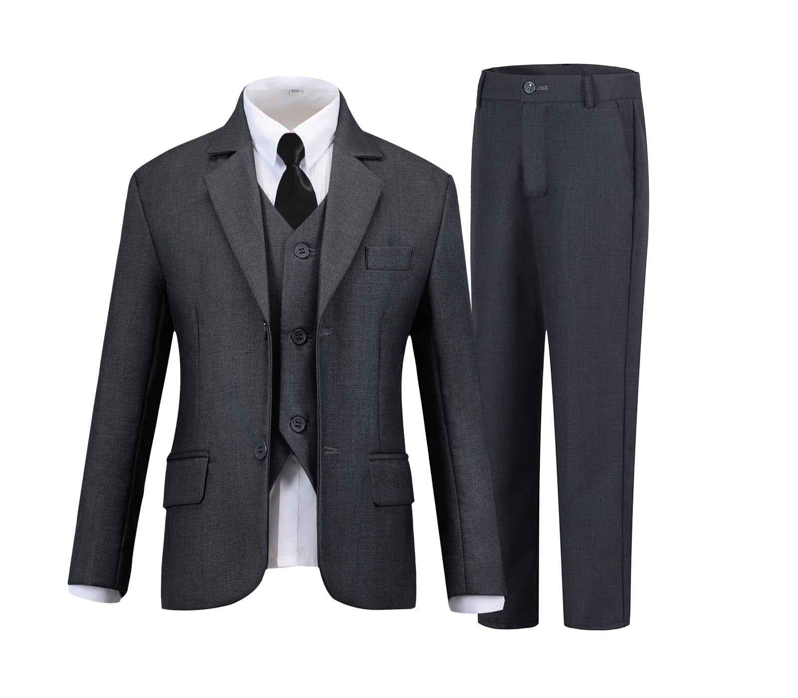 ETHAN Kids Suit 5 Piece Slim Fit Church Wedding Dress Outfit Vest and ...