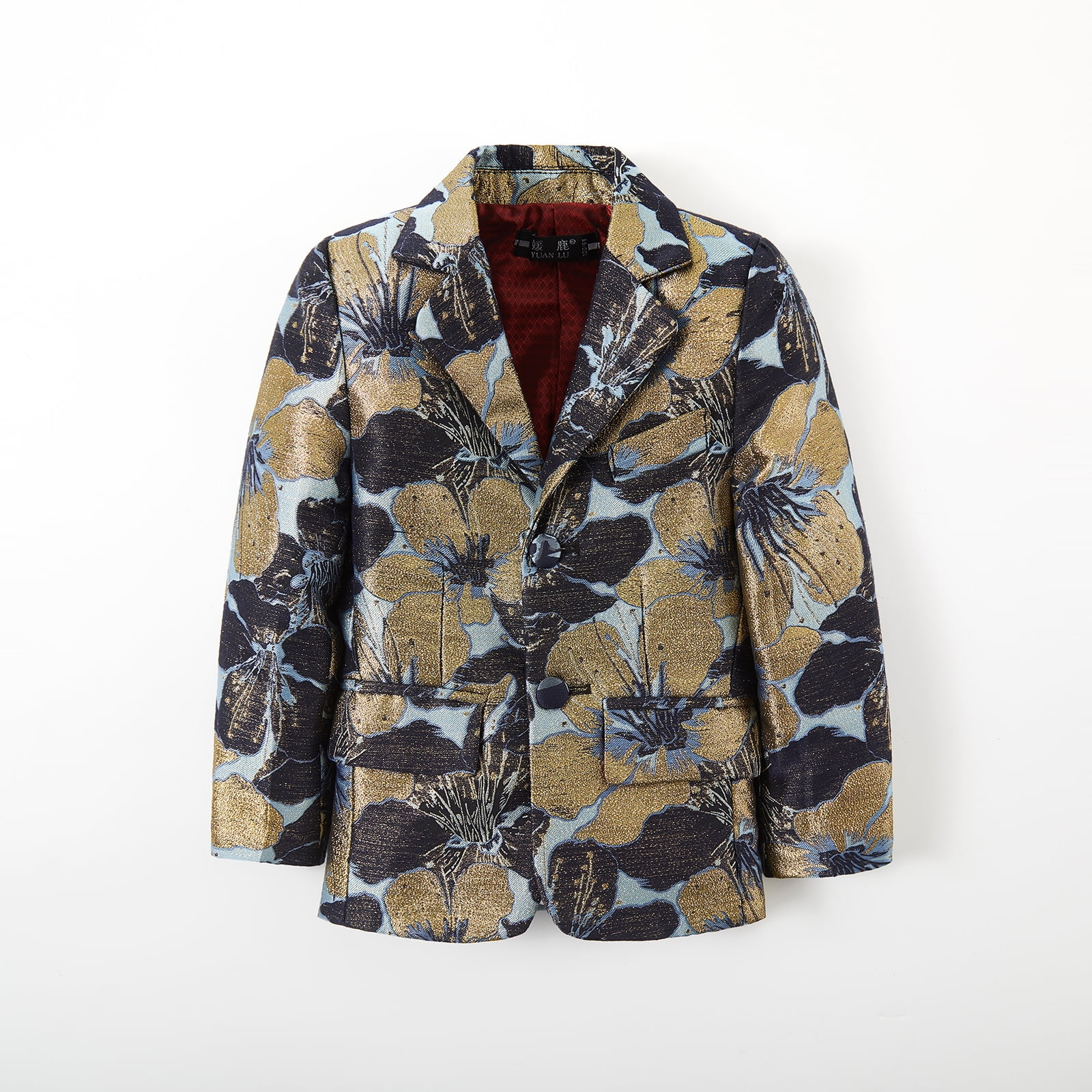 ETHAN Kids Tuxedo Suits for Boys Blazer Gold Tuxedo Boys Blazer for ...