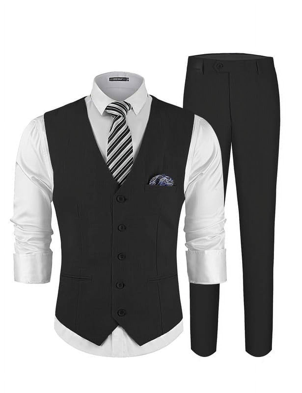 ETHAN Linen Suits for Wedding Men 2 Piece Suits Groomsmen Tuxedos ...