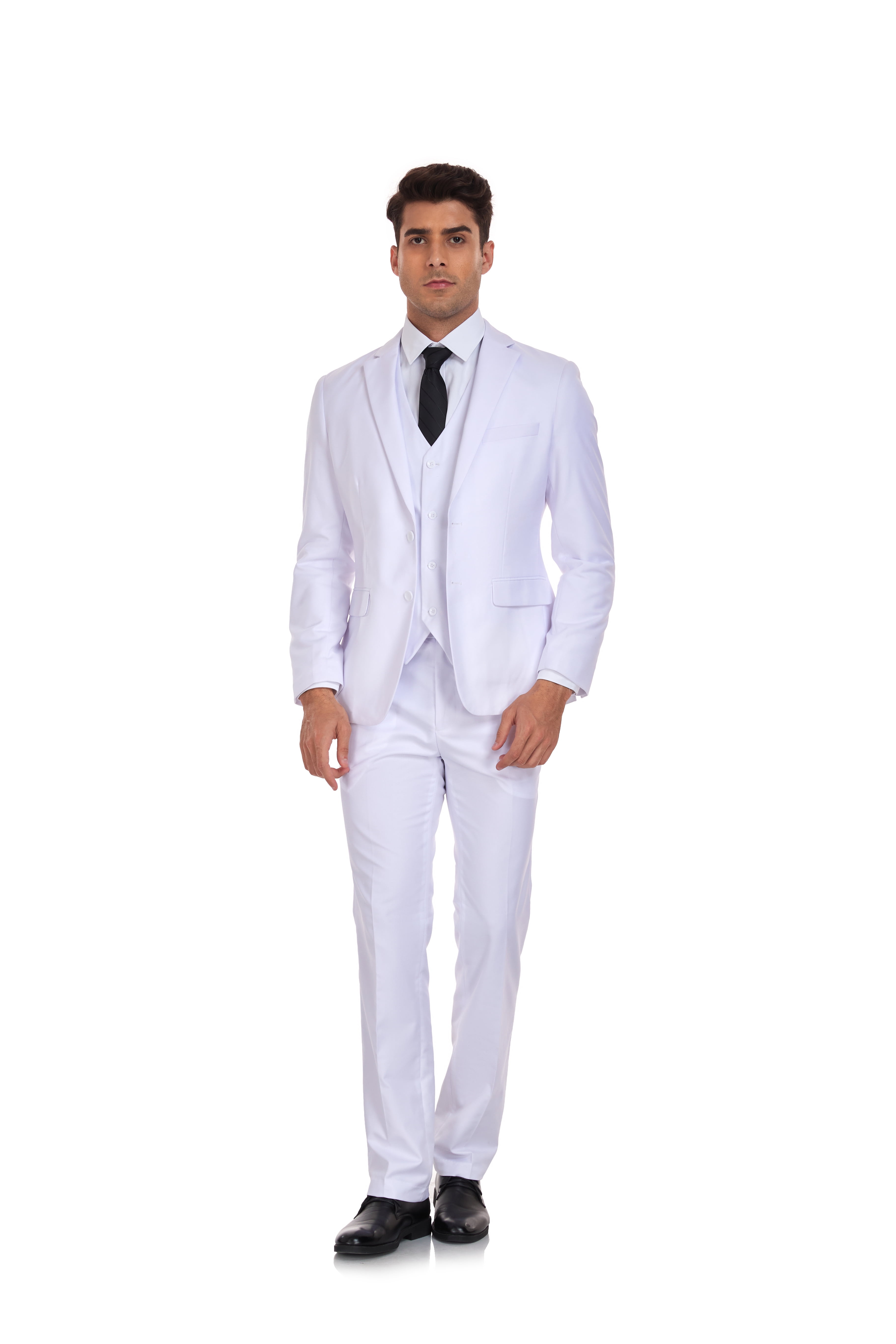 ETHAN Mens 3-Piece Suit Set Solid Polyester Slim Line for Career Fair ...