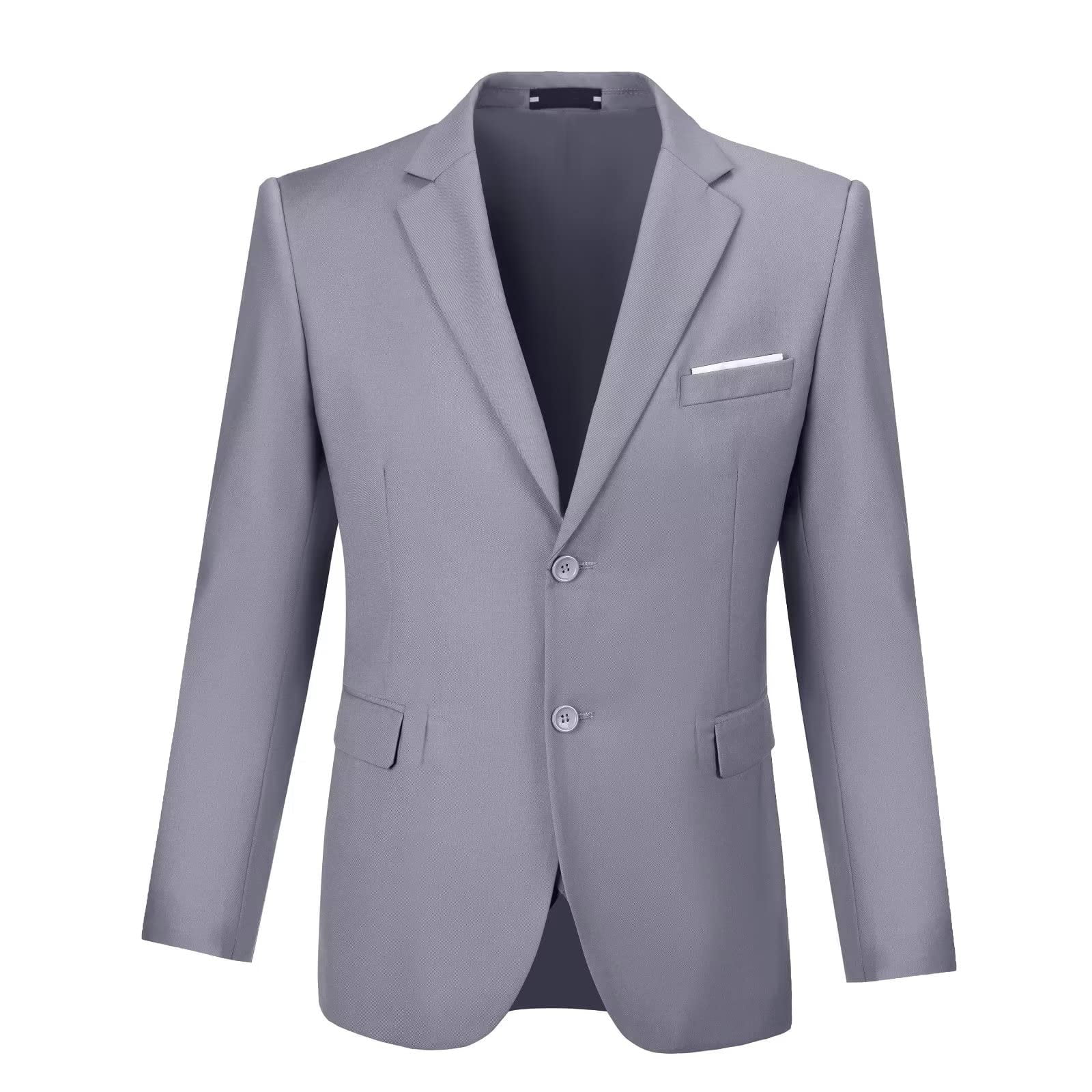 ETHAN Mens Suit Jacket Light Grey Tuxedo Jackets Suits Blazer Jacket ...