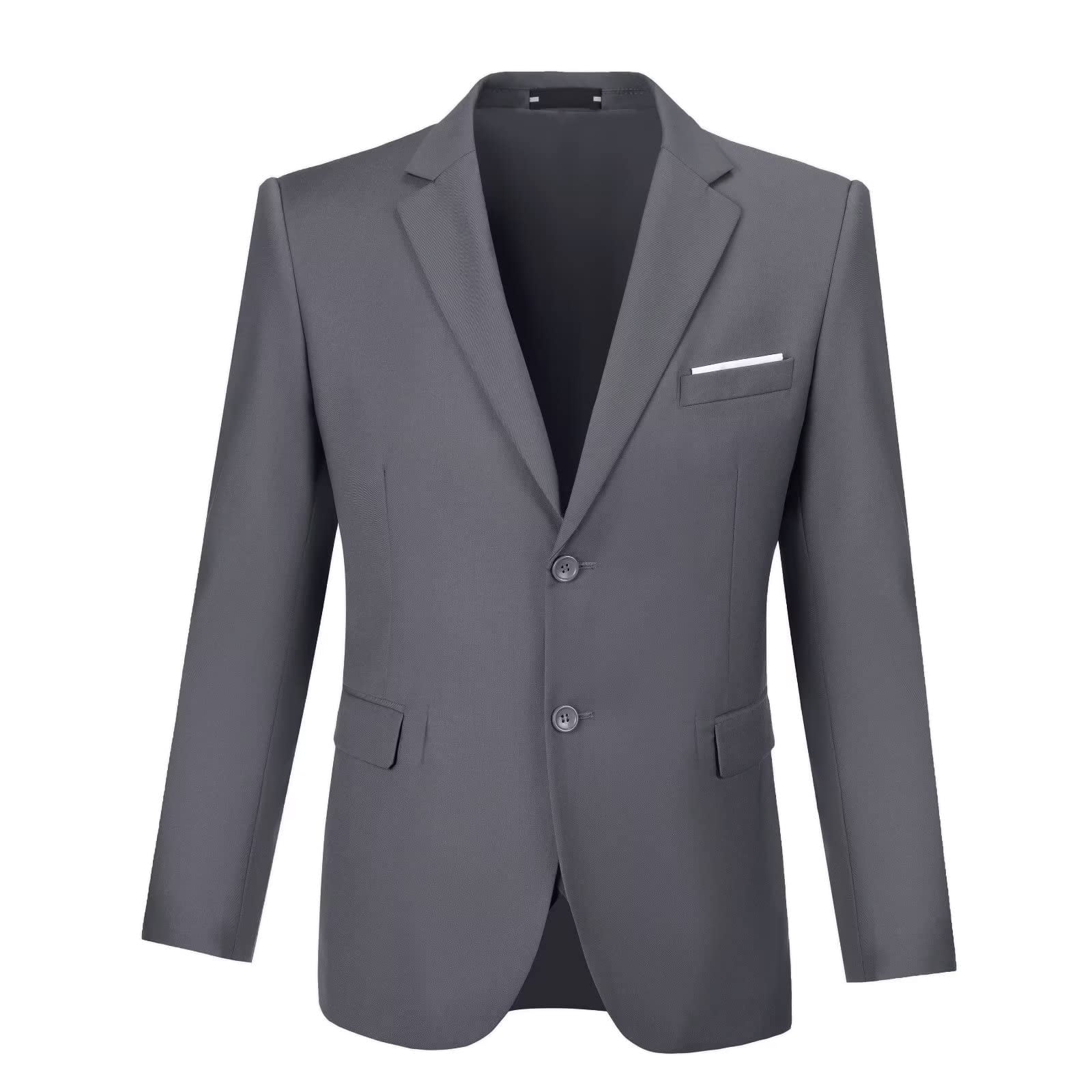 ETHAN Mens Suit Jackets Casual Two Button Slim Fit Blazers Suit ...