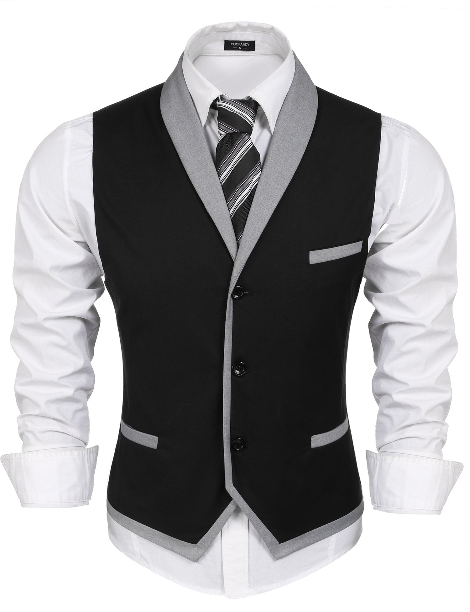 ETHAN Mens Vests Dress Business Suit for Men Formal Corset Vest for Men ...