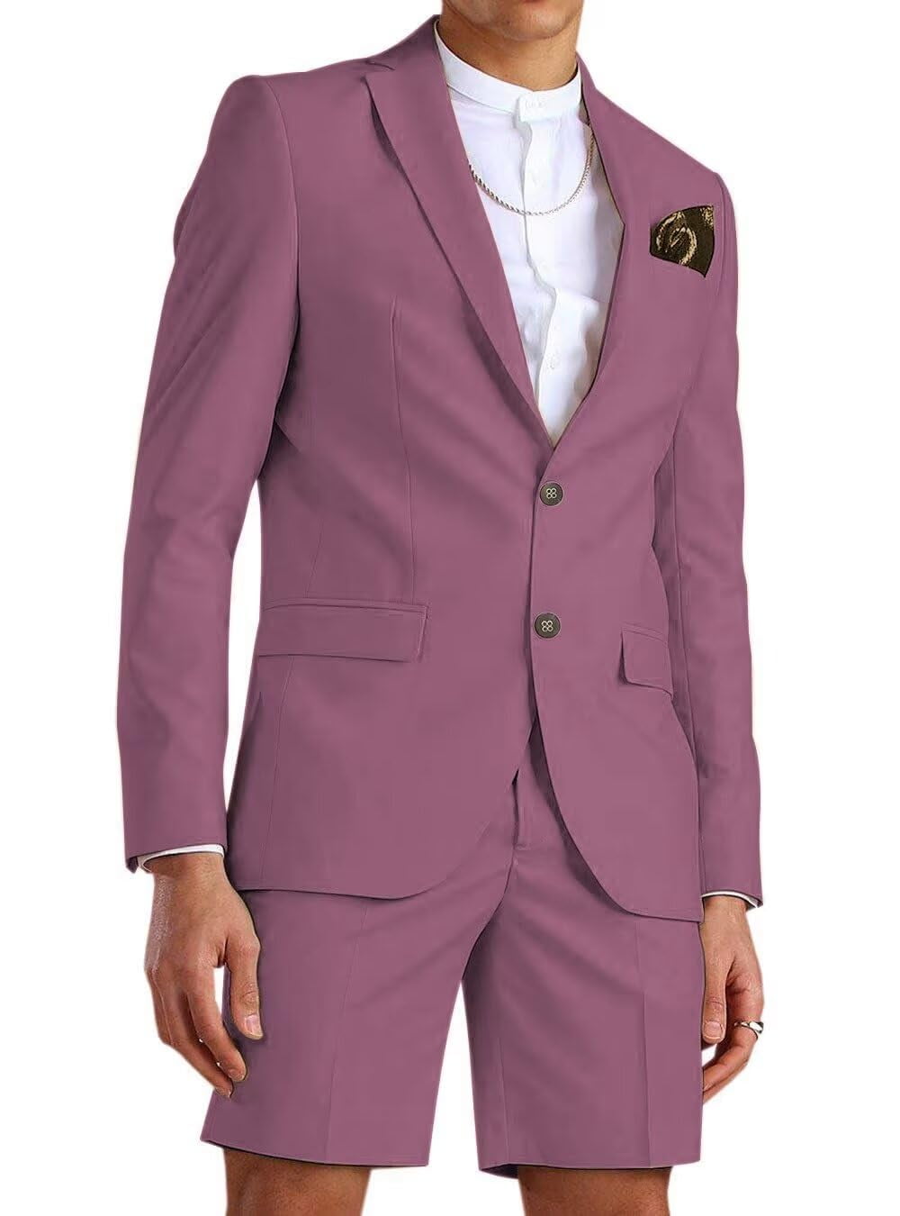 ETHAN Mens Wisteria Suits 2 Piece Short Suits for Men Short Suits for ...