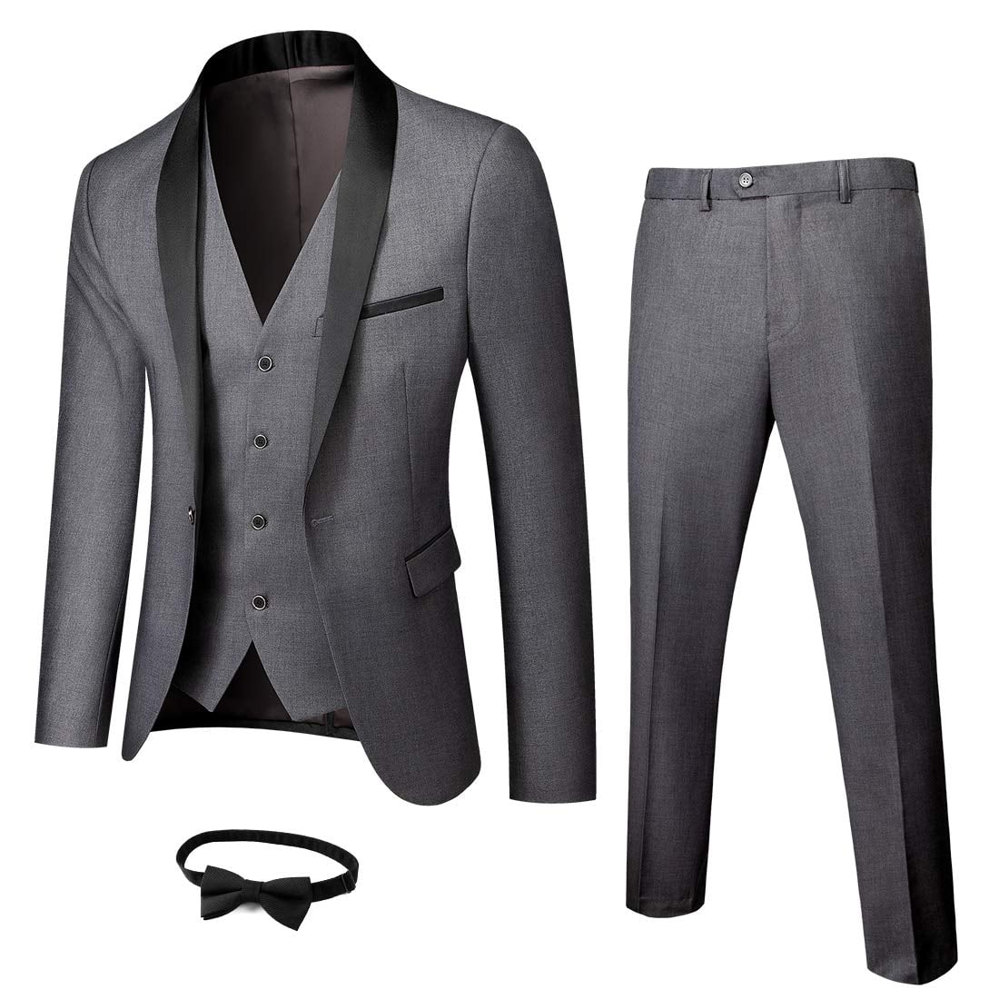 ETHAN Prom Suit for Men Slim Fit 3 Piece Double Breasted One Button ...