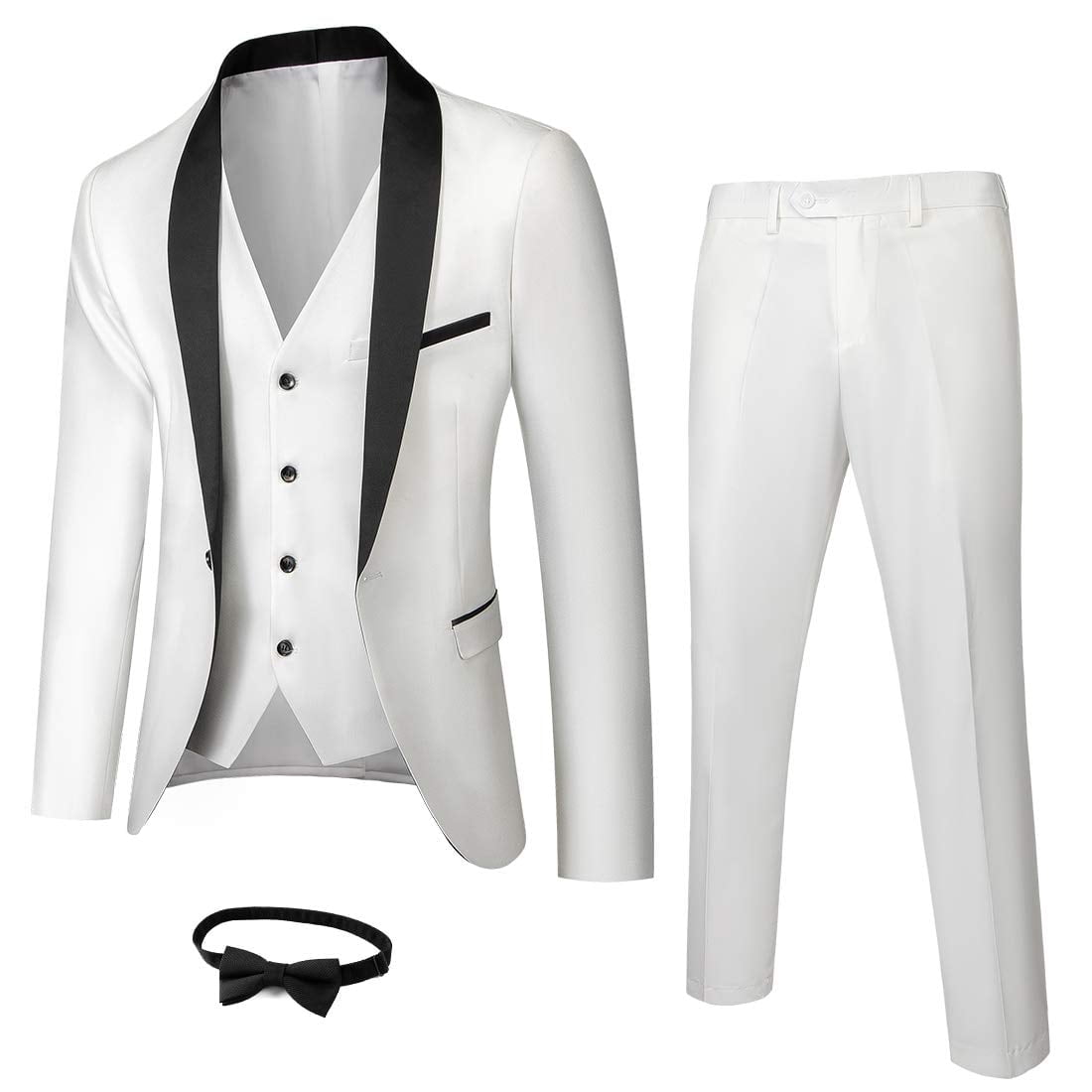 ETHAN Prom Suit for Men Slim Fit 3 Piece Double Breasted One Button ...