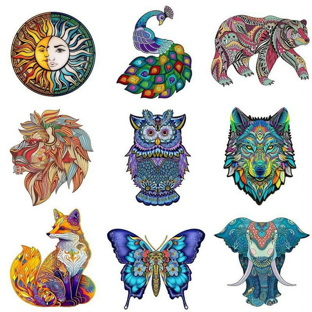 ETHAN Wooden Puzzles,A4-300 Piece Adult Puzzles,Unique Shaped Wooden ...