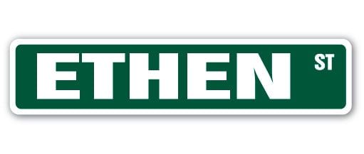 ETHEN Street Sign Childrens Name Room Sign | Indoor/Outdoor | 36" Wide ...
