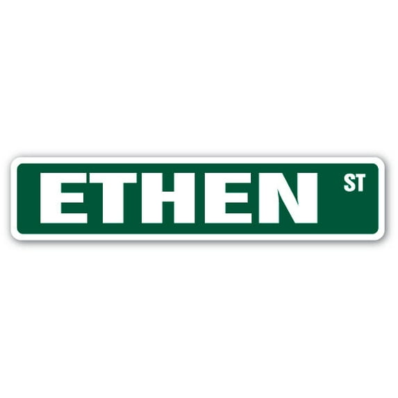 ETHEN Street Sign Childrens Name Room Sign | Indoor/Outdoor | 36" Wide ...